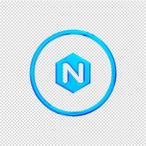 Premium Psd 3d Render Nginx Icon Glossy Blue