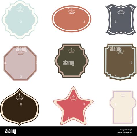 Collection Cute Retro Frames Stock Vector Images Alamy