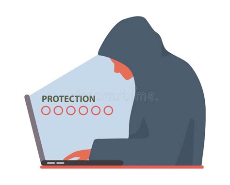 Cyber Or Web Security Digital Data Protection And Database Safety Stock Vector Illustration