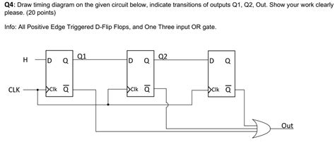 solved q4 draw a timing diagram for the given circuit below