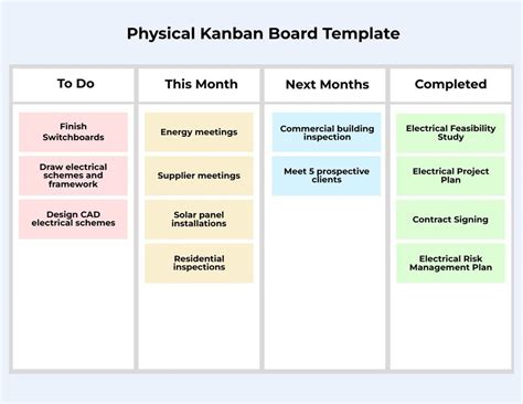 Kanban Excel Template