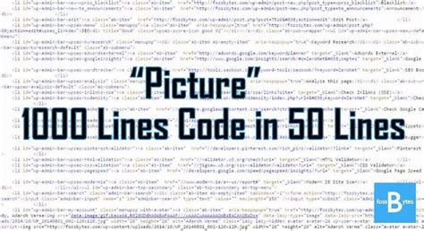 The Cover Of An Ebook With Text That Reads Picture 100 Lines Code In 50 Lines