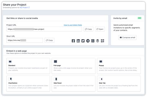 guide how to create an embedded survey [ templates] involve me