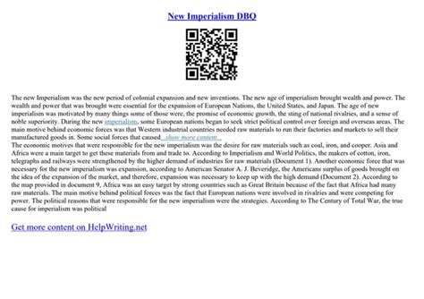 New Imperialism Dbq Ppt