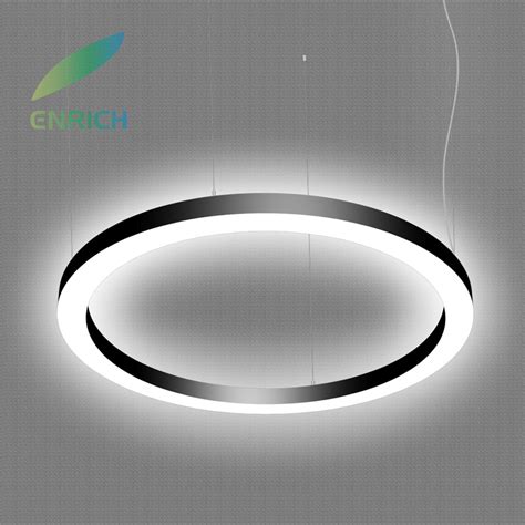 Modern Commercial Lighting Circular Led Pendant Ring Light With Aluminum Profile Aluminum