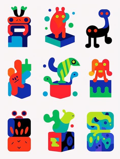premium photo a close up of a bunch of different colored objects on a