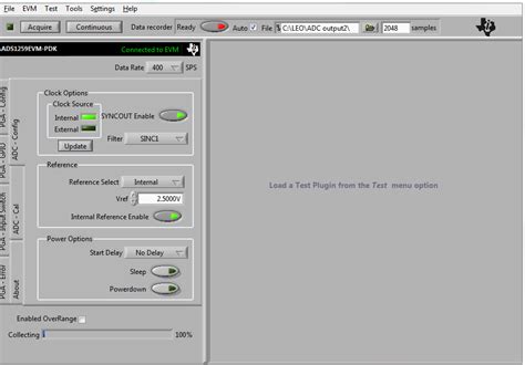 Adcpro Cannot Record The Data For Ads1259 Evm Data Converters Forum