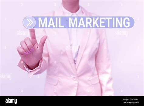 Sign Displaying Mail Marketing Concept Meaning Act Of Sending A