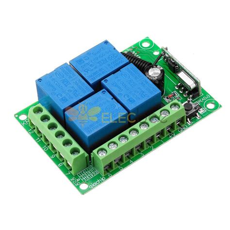 Elecbee DC V CH Channel Wireless Remote Control Switch Learning Type Relay Control Module