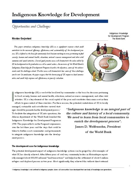 Indigenous Knowledge In Development Pdf World Bank Alternative
