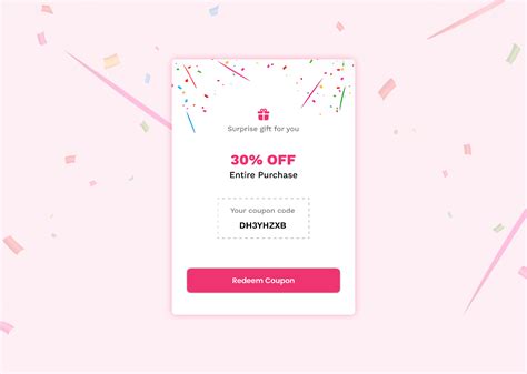 daily ui challenge 061 redeem coupon figma