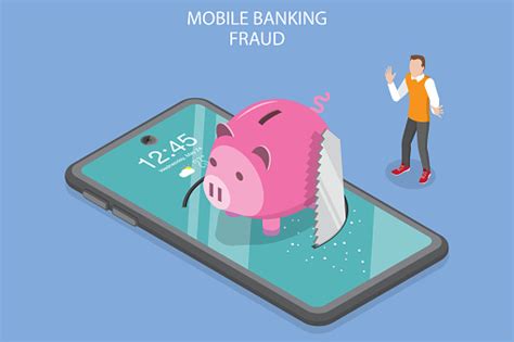 모바일 뱅킹 사기의 3d 이소메트릭 플랫 벡터 개념 적 그림 사기에 대한 스톡 벡터 아트 및 기타 이미지 사기 위기 3