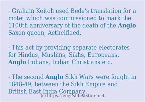 Example Uses In Sentence Of Anglo Englishteststore Blog