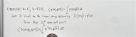 Solved Exercise K C V C X P X Q X P T Q T Dt Let Chegg Com