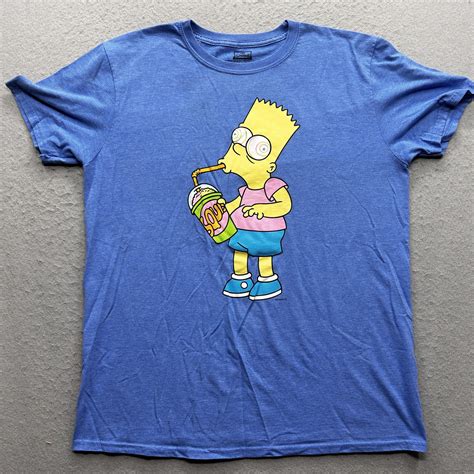 Bart Simpson Brain Freeze The Simpsons Mens Large Bl… Gem