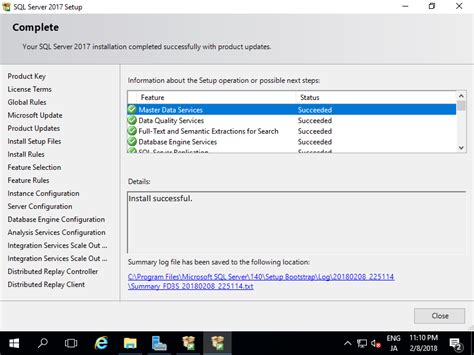 windows server 2016 sql server 2017 install server world