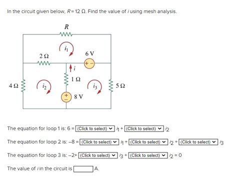 solved in the circuit given below r 12Ω find the value of
