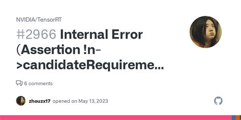 internal error assertion n candidaterequirements empty failed no