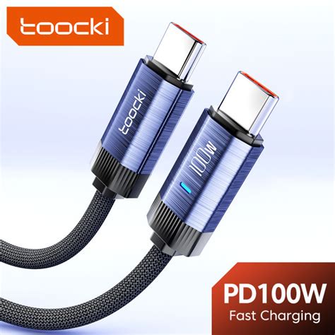 Toocki 240W USB C To USB C Cable PD3 1 100W Fast Charge 5A Type C To Type C Charger Data Cord