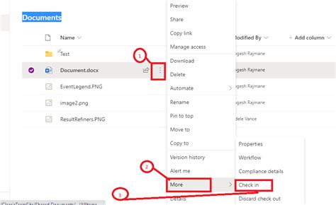 Check In And Check Out Feature In SharePoint