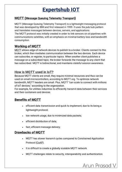 Iot Expertshub Internship Mqtt Arun Prasad V