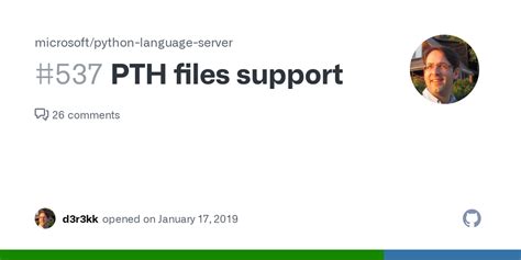 pth files support · issue 537 · microsoft python language server · github