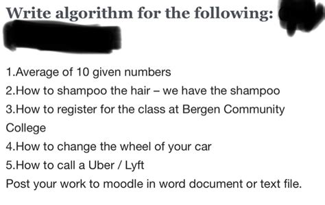 solved write algorithm for the following 1 average of 10