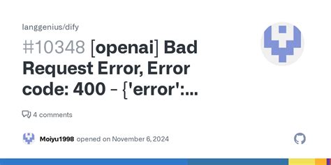 Openai Bad Request Error Error Code 400 Error Message Unsupported Parameter Max