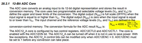 MSP F Regarding Conversion Formulas MSP Low Power Microcontroller Forum MSP Low Power