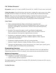 CSC 220 Pdf CSC 220 Data Structures Prerequisites Grades Of C Or