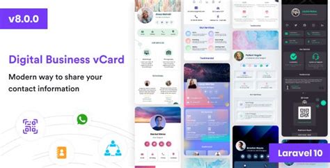vcard saas business card builder saas laravel vcard saas nfc card