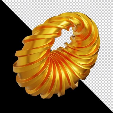 Premium Psd Golden Geometric Shapes In Abstract 3d Composition