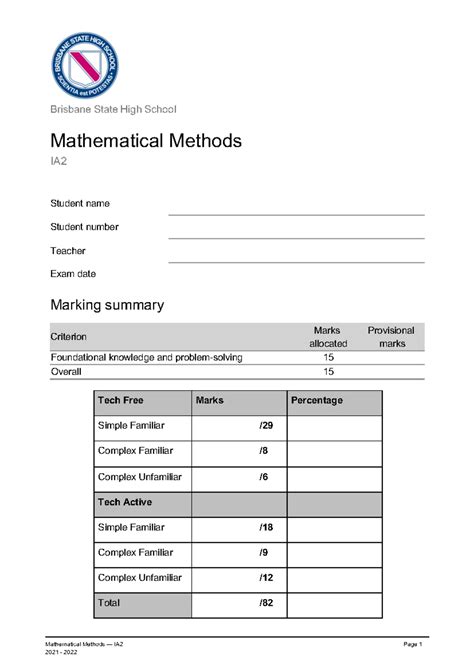 mathematical methods ia2 2023 practice exam questions and solutions