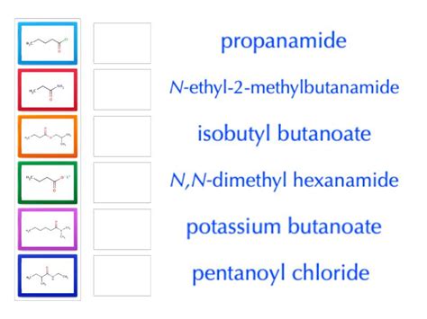 Nomenclature Practice Match Up