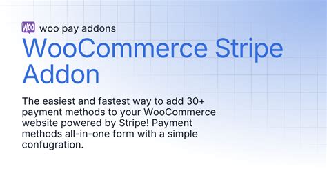 Woocommerce Stripe Addon Woo Pay Addons