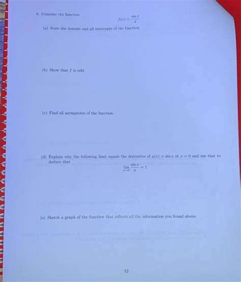 Solved Consider The Functiont F X Xsinx A State The Chegg