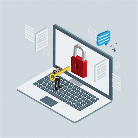 Premium Vector Hacker Breaks Into Computer Isometric 3d Illustrations