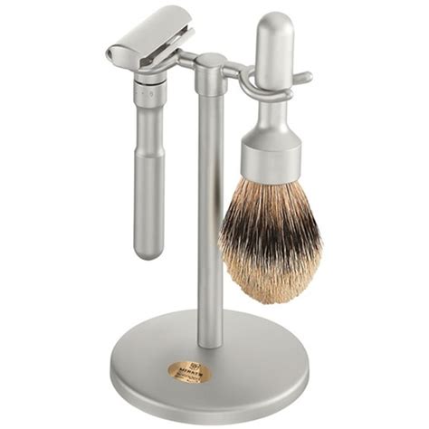Merkur Rasier Set 780002 Rasierer Pinsel Ständer Mattchrom 265 00
