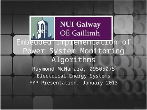 pptx embedded implementation of power system monitoring algorithms