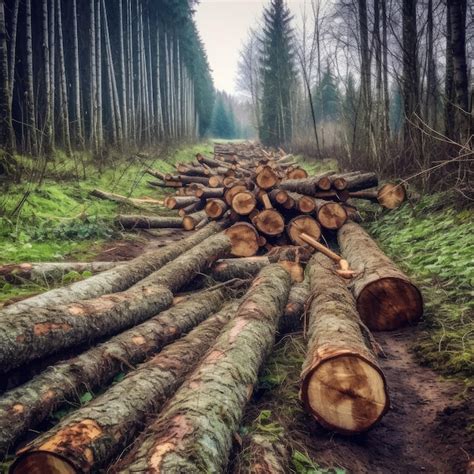 Premium Ai Image Log Spruce Trunks Pile Sawn Trees From The Forest Logging Timber Wood Premium Ai Image Log Spruce Trunks Pile Sawn Trees From The Forest Logging Timber Wood