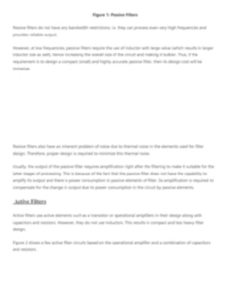 Solution Difference Between Active Filters And Passive Filters
