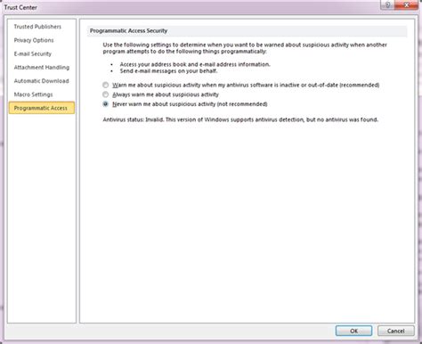Preventing Of Security Warnings In Outlook Part 2 Of 2 Damir Dobric