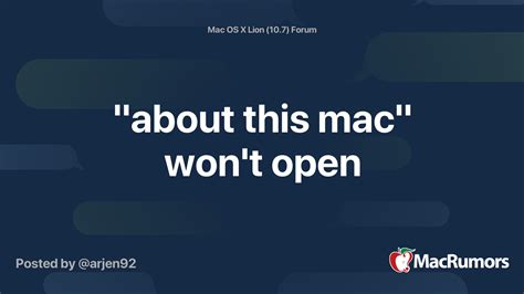 about this mac won t open macrumors forums