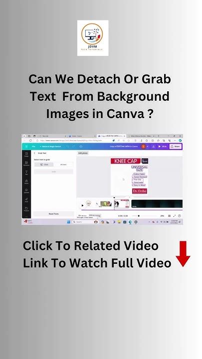Can We Detach Or Grab Foreground Text From Background Images In Canva
