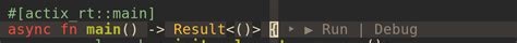 disable the default triangle of runnable · issue 5360 · rust lang