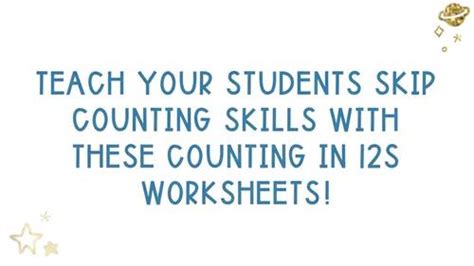 Skip Counting By 12s Worksheets By Kerry Grogan Tutoring Tpt