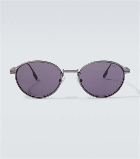Round Sunglasses In Grey Zegna Mytheresa
