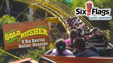 2019 Gold Rusher Roller Coaster On Ride Hd Pov Six Flags Magic Mountain