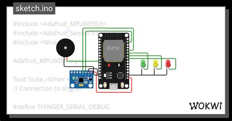 Pendeteksi Gempa Wokwi Esp32 Stm32 Arduino Simulator