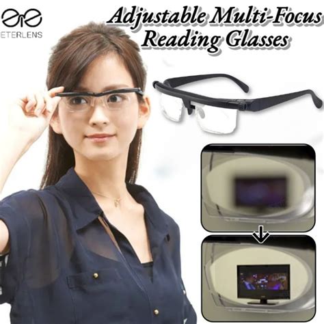 Focus Adjustable Reading Glasses Myopia Eyeglasses 6d To 3d Diopters